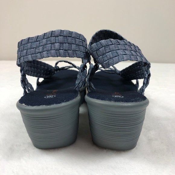 bernie mev. | Shoes | Bernie Mev Navy Stretch Fabric Platform Sandal Sz ...